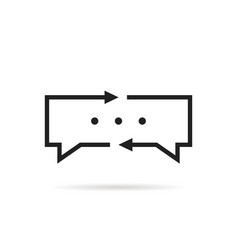 Foreign language translation creative icon logo Vector Image