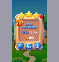 Leaderboard mobile game user interface gui assets Vector Image