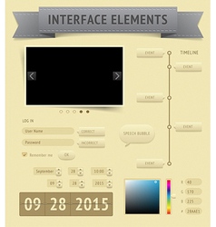 User interface elements Royalty Free Vector Image