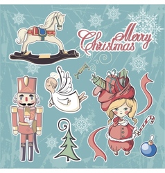 Vintage christmas card Royalty Free Vector Image