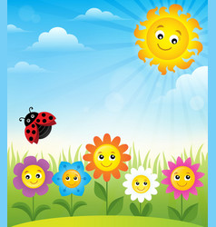 Spring topic background 8 Royalty Free Vector Image