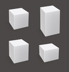 Geometric 3d shapes realistic white basic Vector Image