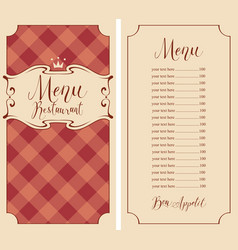 Chef menu Royalty Free Vector Image - VectorStock