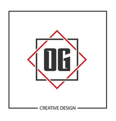 Initial letter og logo template design Royalty Free Vector