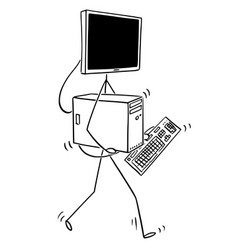 Computer workstation Royalty Free Vector Image