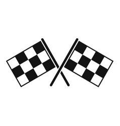 Finish flag icon simple style Royalty Free Vector Image