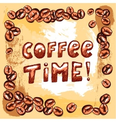 Coffee time poster Royalty Free Vector Image - VectorStock
