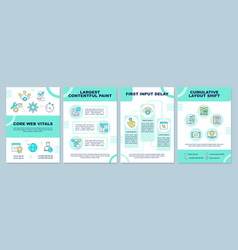 Digital library brochure template ebooks reading Vector Image