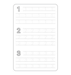 Printable flash card collection for numbers Vector Image