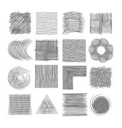 Hatching textures cross lines canvas pattern Vector Image