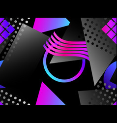 Memphis seamless pattern asymmetrical geometric Vector Image