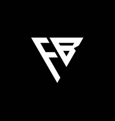 Fb logo monogram design template Royalty Free Vector Image