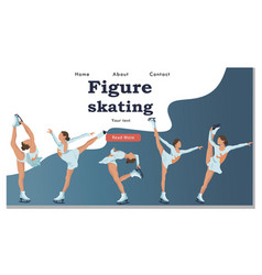 Figure skating pairs winter sport activity Vector Image