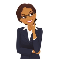 Woman thinking Royalty Free Vector Image - VectorStock