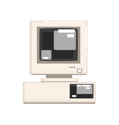 Vaporwave 80s interface screen retro terminal or Vector Image