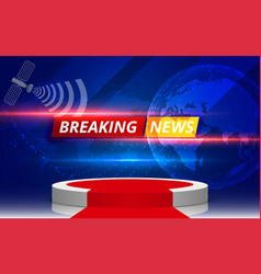 White stage and breaking news on lcds background i