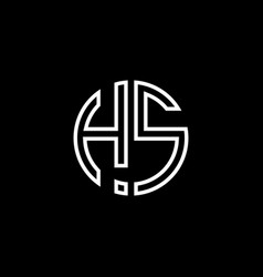 Hs logo monogram with emblem shape combination Vector Image
