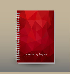 Cover of diary or notebook red triangular pattern Vector Image