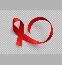 Red ribbon world aids day symbol 1 december Vector Image
