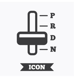 Automatic transmission sign icon auto control Vector Image