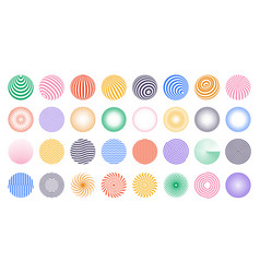 Cool y2k geometric circle shapes collection Vector Image