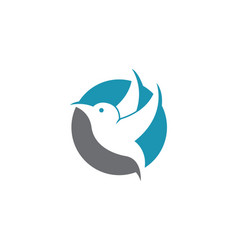 Hummingbird logo template icon Royalty Free Vector Image