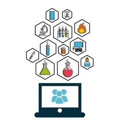 Science lab design Royalty Free Vector Image - VectorStock