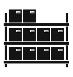 Storage parcel rack icon simple style Royalty Free Vector