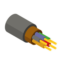 Fiber cable icon isometric icon Royalty Free Vector Image