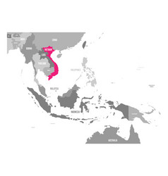 Map of southeast asia map in shades of Royalty Free Vector