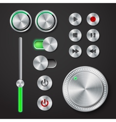 Metal button icon Royalty Free Vector Image - VectorStock