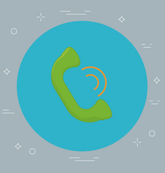 Phone icon button thumbnail Royalty Free Vector Image