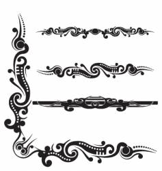 Tribal scroll flourish Royalty Free Vector Image