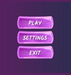 Purple panel for game menu interface Royalty Free Vector