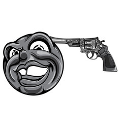 Laughing with tears and pointing emoticon Vector Image