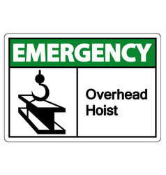 Caution overhead hoist symbol sign isolate Vector Image