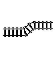 Train tracks icon design template Royalty Free Vector Image
