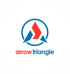 Triangle arrow company logo Royalty Free Vector Image
