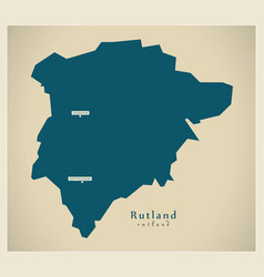Modern map - rutland unitary authority england uk Vector Image