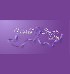 World cancer day calligraphy poster design hope Vector Image
