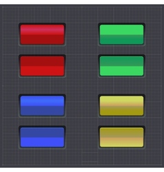 Blank web glossy buttons Royalty Free Vector Image