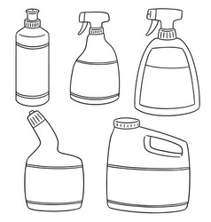 Set pesticide and farmer Royalty Free Vector Image