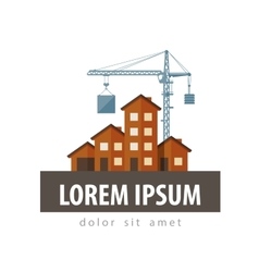 Construction building logo design template Vector Image