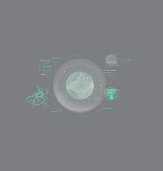 Data hud round frame cartoon Royalty Free Vector Image