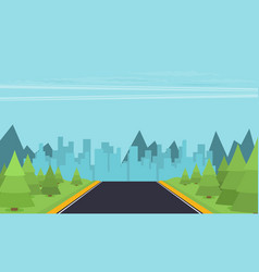 Spring landscape background with path Royalty Free Vector