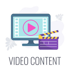 Video tutorial icon isolated on white background Vector Image