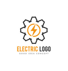 Electrical logo design Royalty Free Vector Image