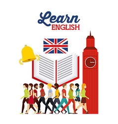 Learn english design Royalty Free Vector Image