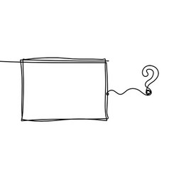 Abstract picture frame with question mark Vector Image