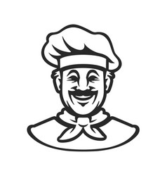 Chef cook or baker logo cafe restaurant menu Vector Image